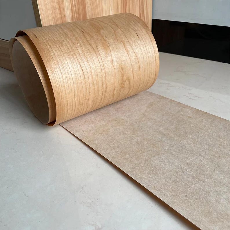 Natural Birch Wood Veneer, Unfinished Slice, Flexible, for DIY Crafts ...