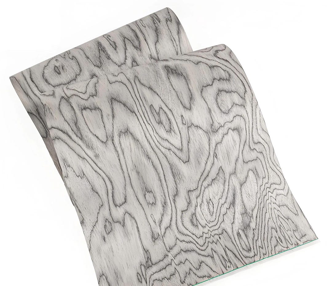 Engineered Wood Veneer, Burl Exotic Face, Reusable, for DIY Craft ...