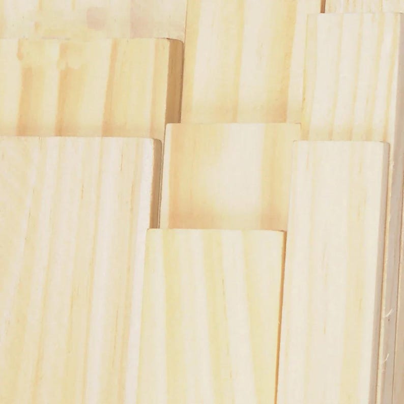 Solid Pine Wood Board, 1-20pcs, Unfinished, Rectangular Sliced for DIY ...