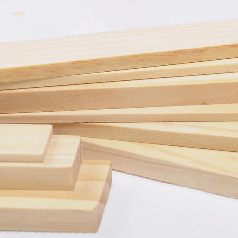 Solid Pine Wood Board, 1-20pcs, Unfinished, Rectangular Sliced for DIY ...