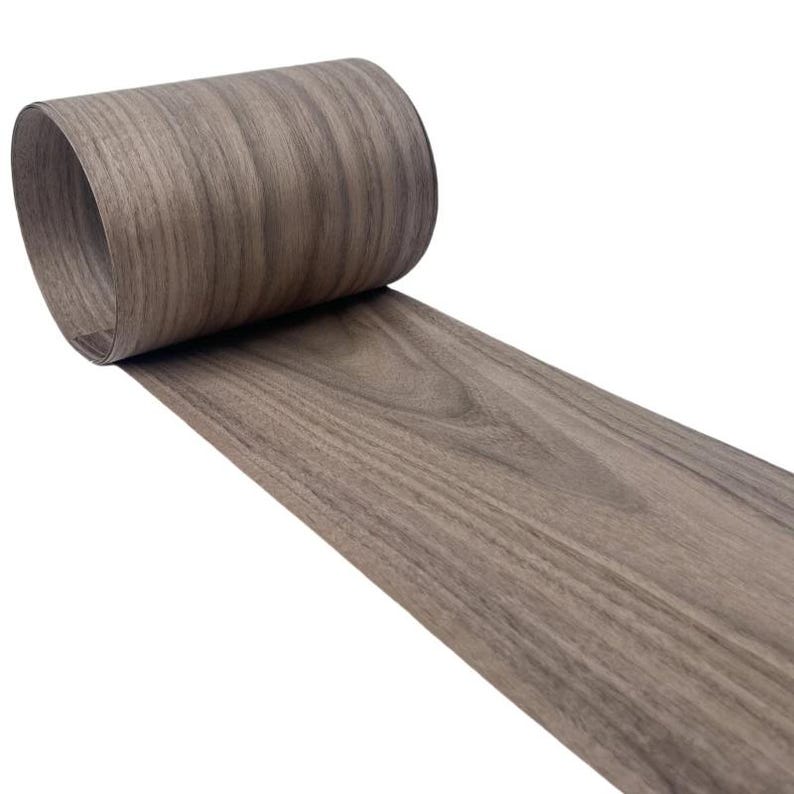 Real Black Walnut Wood Veneer, Crown Grain, for DIY Craft, Furniture ...