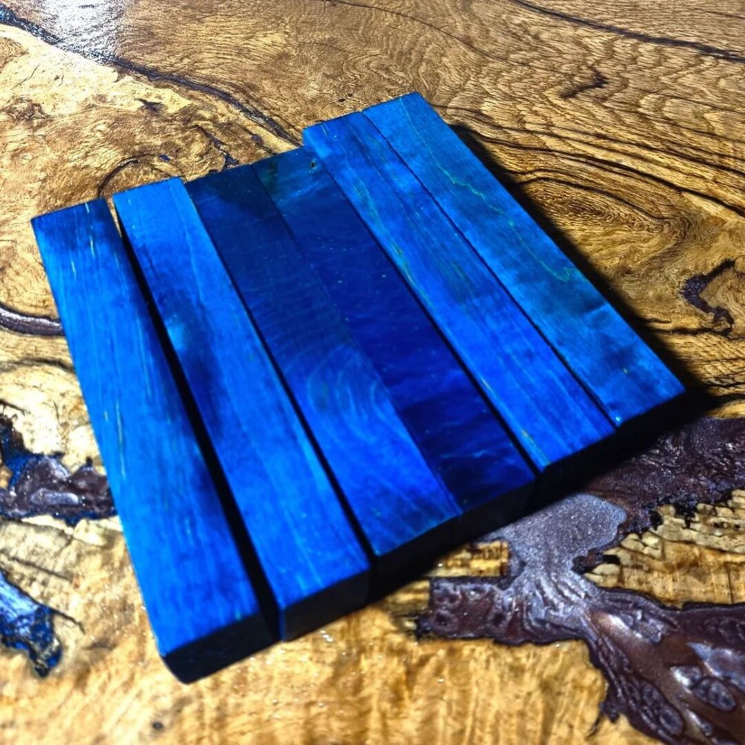 Blue Wood Log, Unfinished Wood, for DIY Craft, Luxury Furniture ...