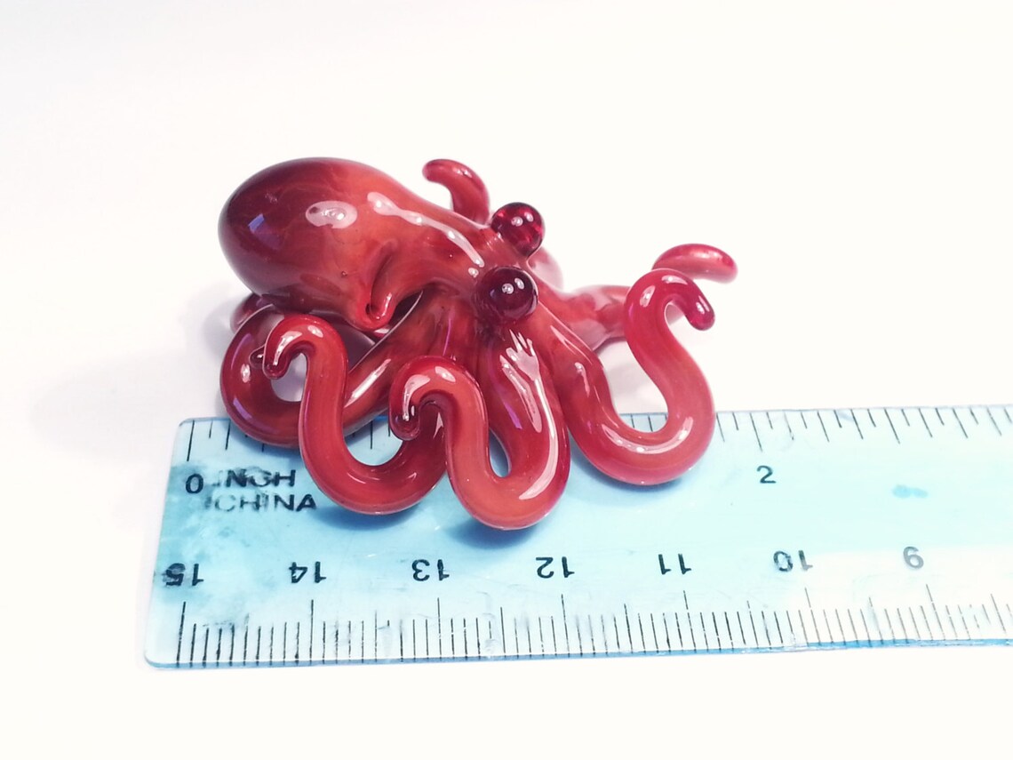 Glass Octopus Pendant Hot Lava - Etsy