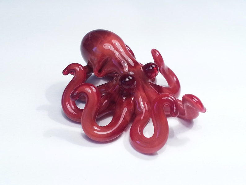 Glass Octopus Pendant Hot Lava - Etsy