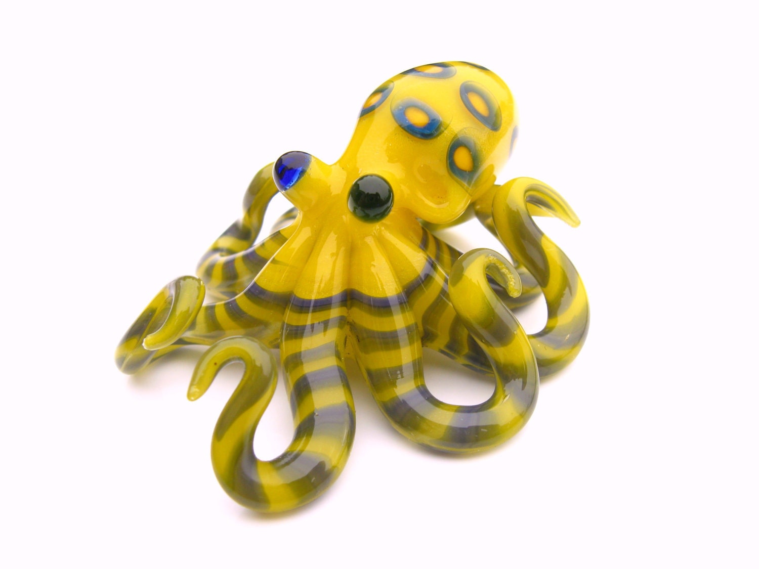 Blue Ringed Octopus Glass Pendant - Etsy