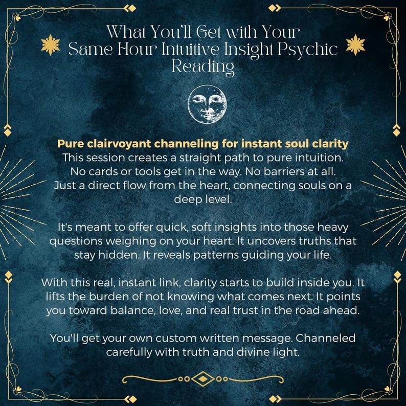 Same Hour Intuitive Insight Psychic Reading, Fast Delivery, Spiritual ...
