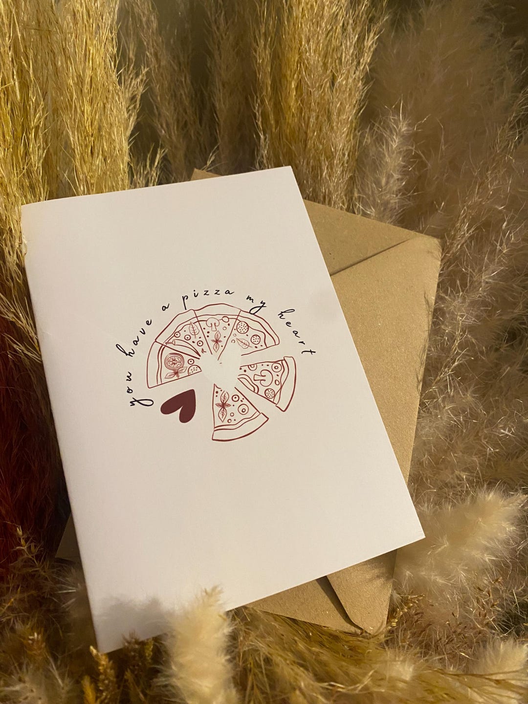 Simple Love Card. Minimalist Heart- Keepsake A6 Print With Kraft ...