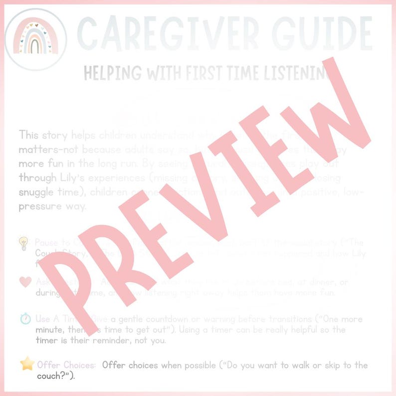 Social Story: Listening Skills for Kids + Parent Guide (printable PDF ...