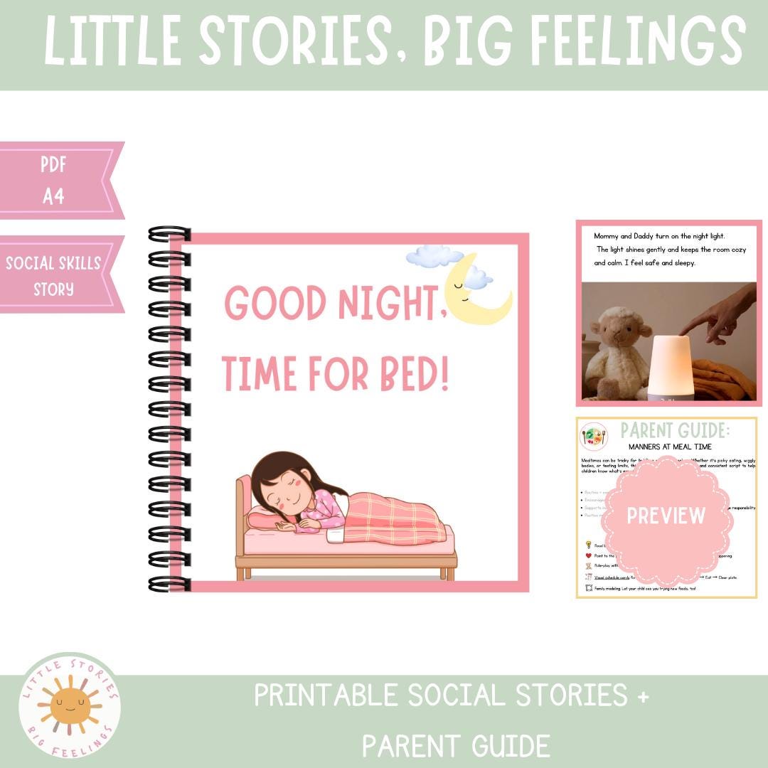 Bed Time Routine Social Story - Etsy