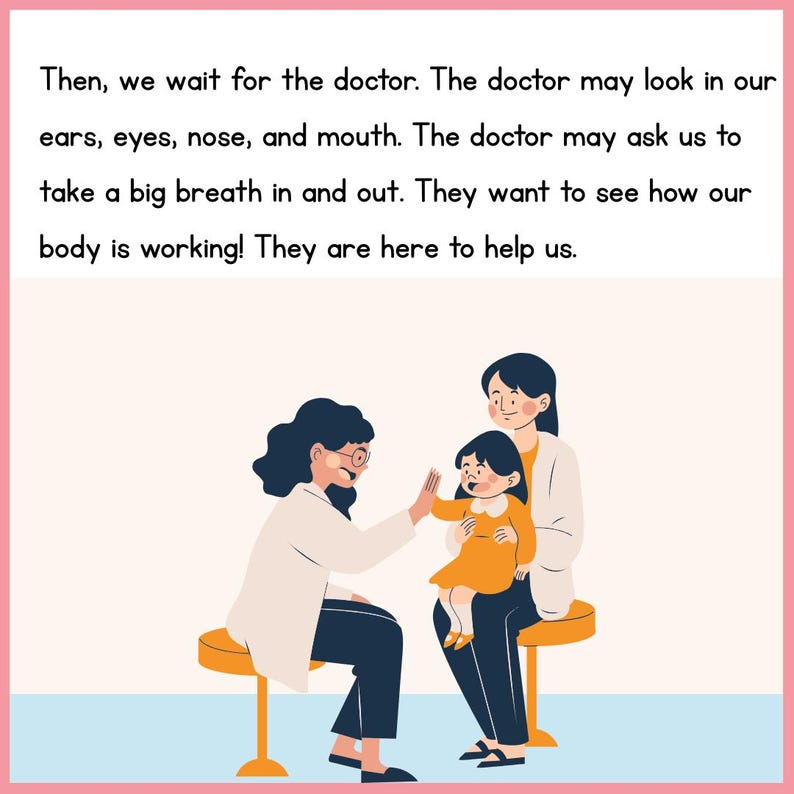 Doctor Visit Social Story - Editable PDF + Parent Guide - Etsy