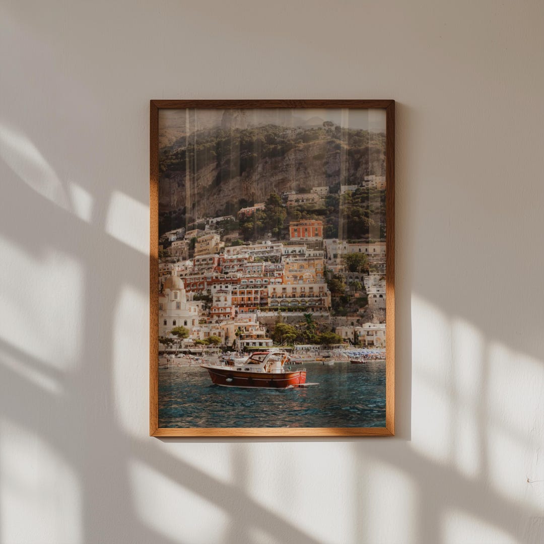 Old Money Positano Print Luxury Yacht Coastal Wall Art Slim Aarons ...
