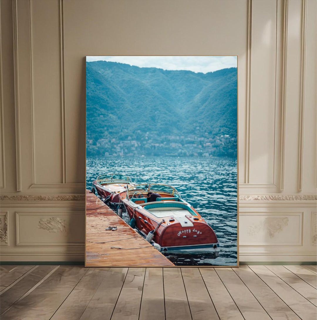 Classic Boat Poster Old Money Aesthetic Wall Art Luxury Coastal Decor ...