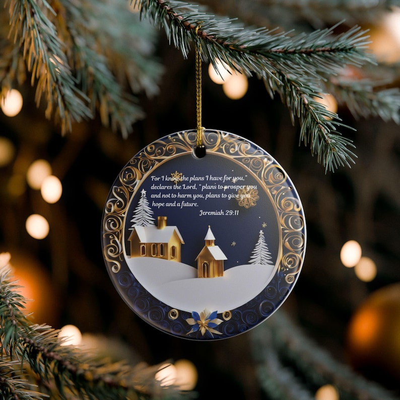 Ceramic Ornament, Bible Verse Christmas Ornament, Jeremiah 29:11 ...