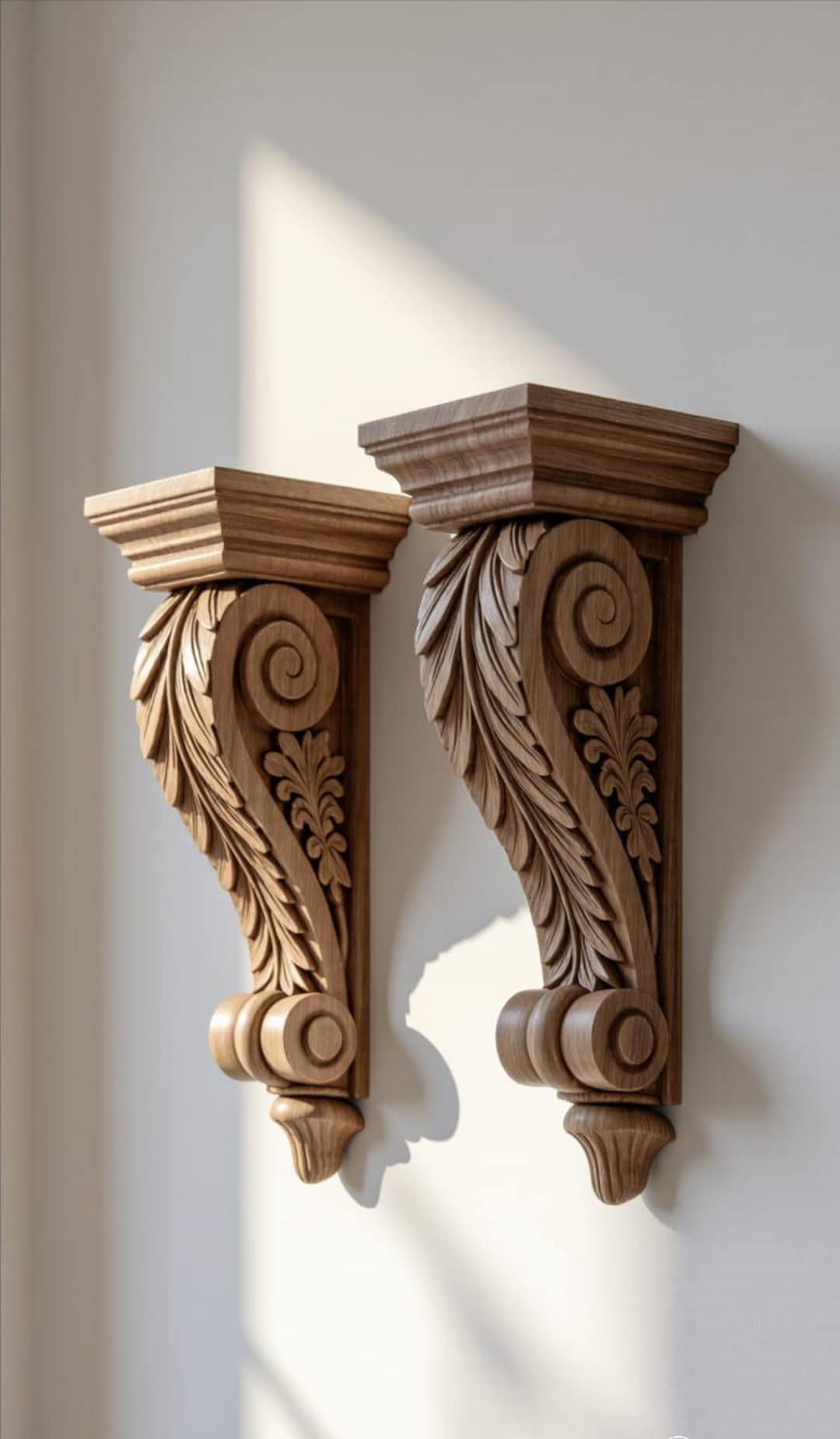 Architectural Solid Wood Hand Carved Corbel for Ceiling, Door Frame ...