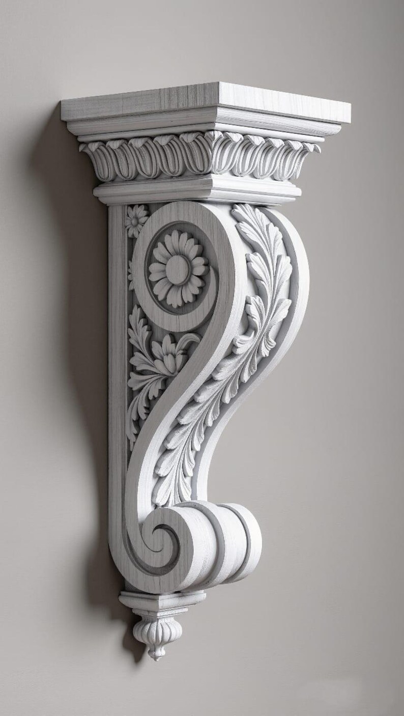 Custom Size Handcrafted Wooden Corbel White Finish - Etsy