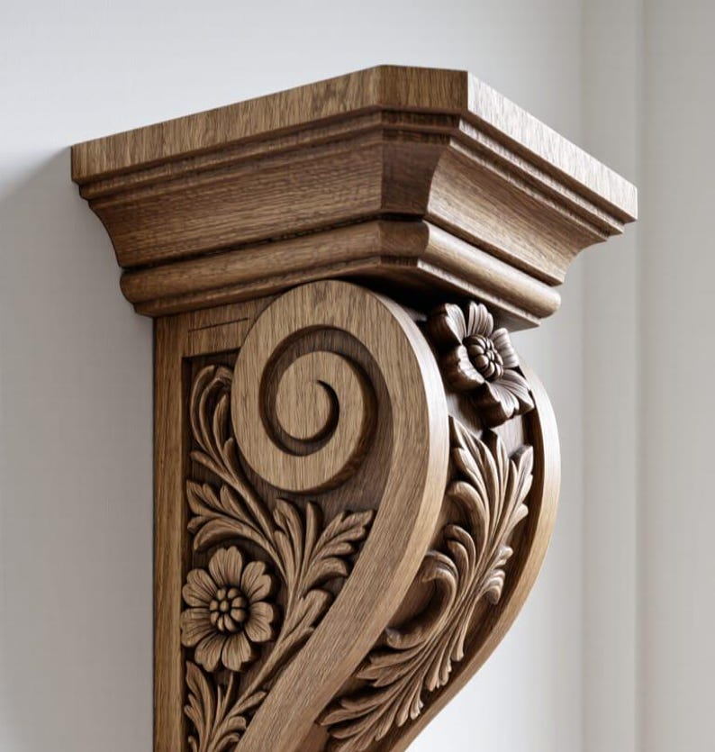 Ethnic Indian Hand Carved Wooden Corbel for Antique, Vintage & Royal ...