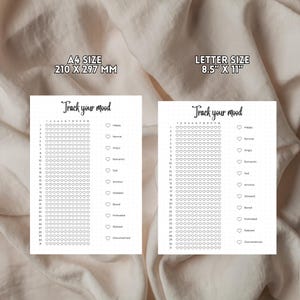 Mood Tracker Printable – Daily Planner Page for Mental Health & Self ...