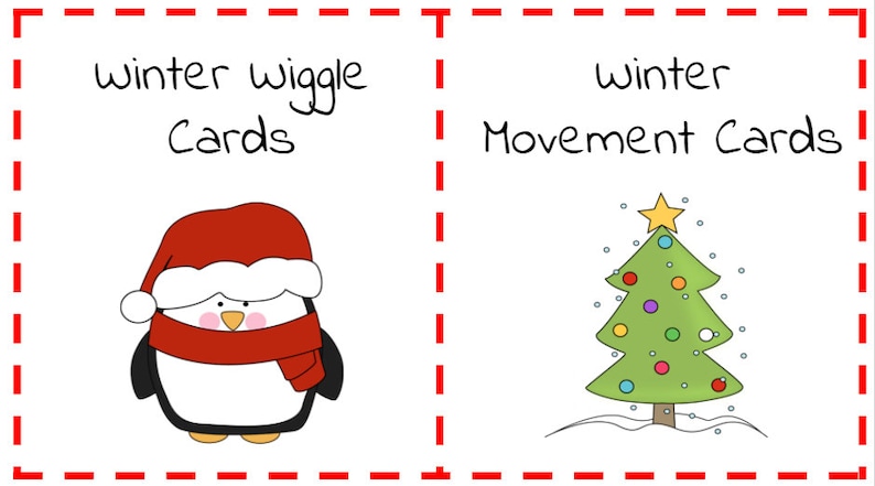 Christmas Winter Movement Cards - Etsy