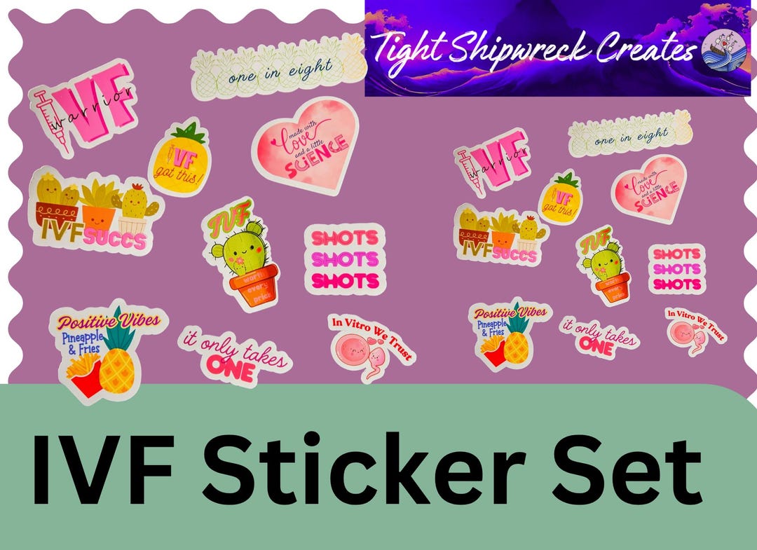 IVF Sticker Set | Glossy Vinyl Decals, Fertility Journey Gift - Etsy UK