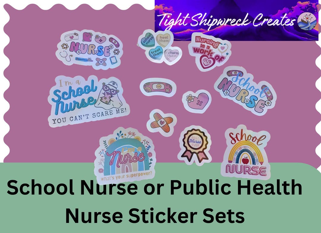Nurse Sticker Set – Glossy Vinyl, School & Public Health Designs - Etsy