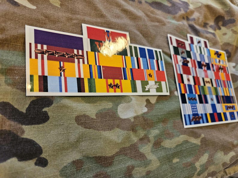 Custom Military Ribbon Rack – Stickers or Magnets, All Branches - Etsy