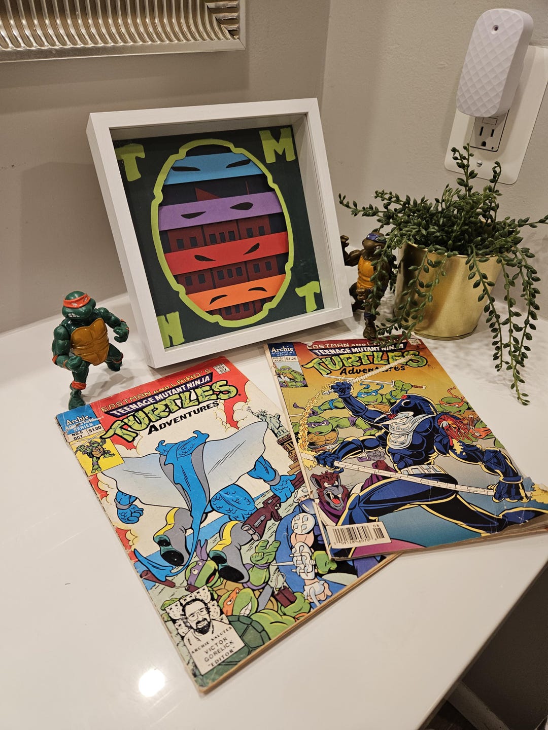 Teenage Mutant Ninja Turtles 12 Layer Paper Shadowbox 8x8 MDF Frame ...