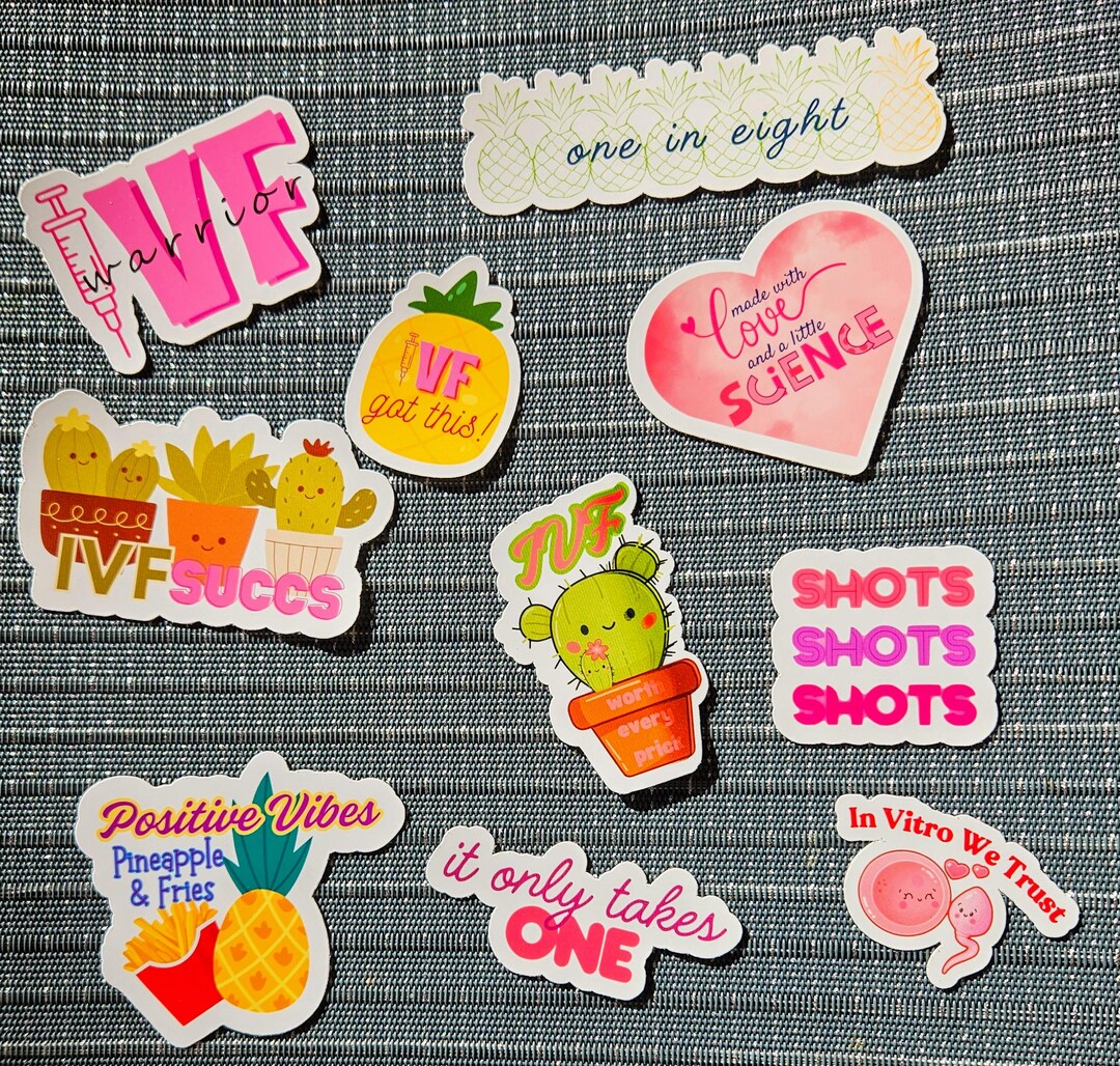 IVF Sticker Set | 10 Super Glossy Vinyl Stickers | Celebrate Strength ...