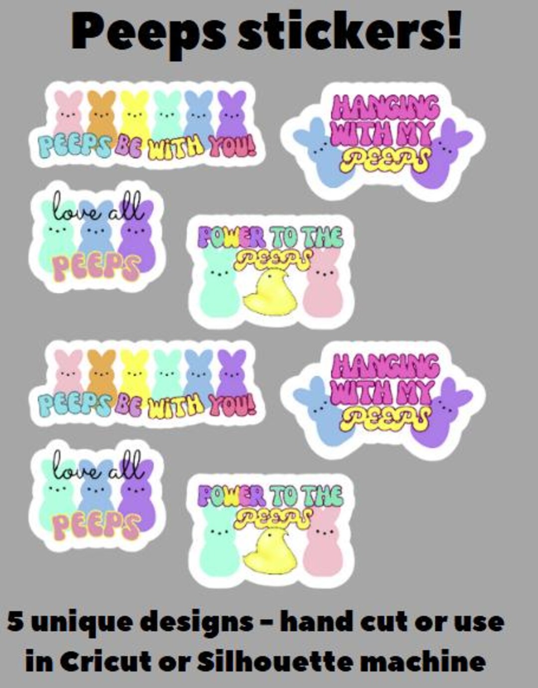 Peep-themed PNG Digital Sticker File - Etsy