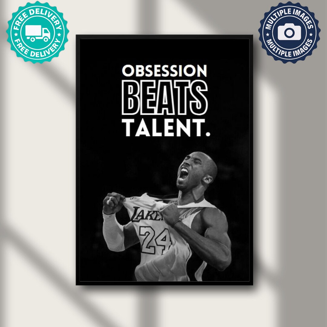 Kobe Bryant Poster, Motivational Poster, Sports Motivation Wall Art ...