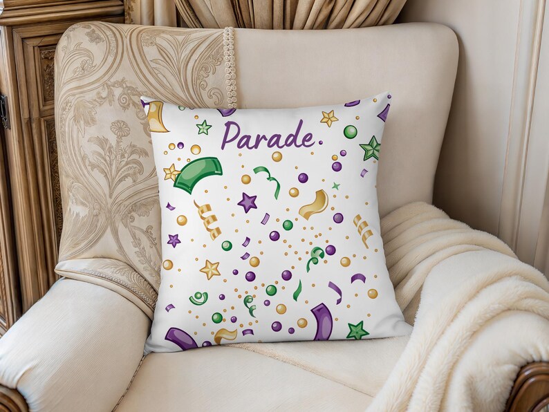 Watercolor Mardi Gras Clipart Bundle – Masquerade Mask and Beads ...