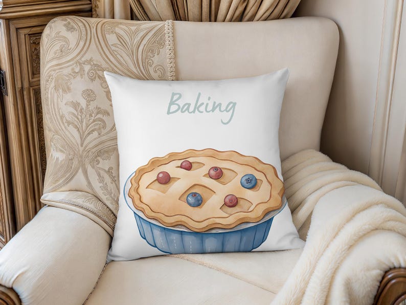 Watercolor Baking Clipart Bundle: Cute Vintage Bakery & Dessert PNG Set ...