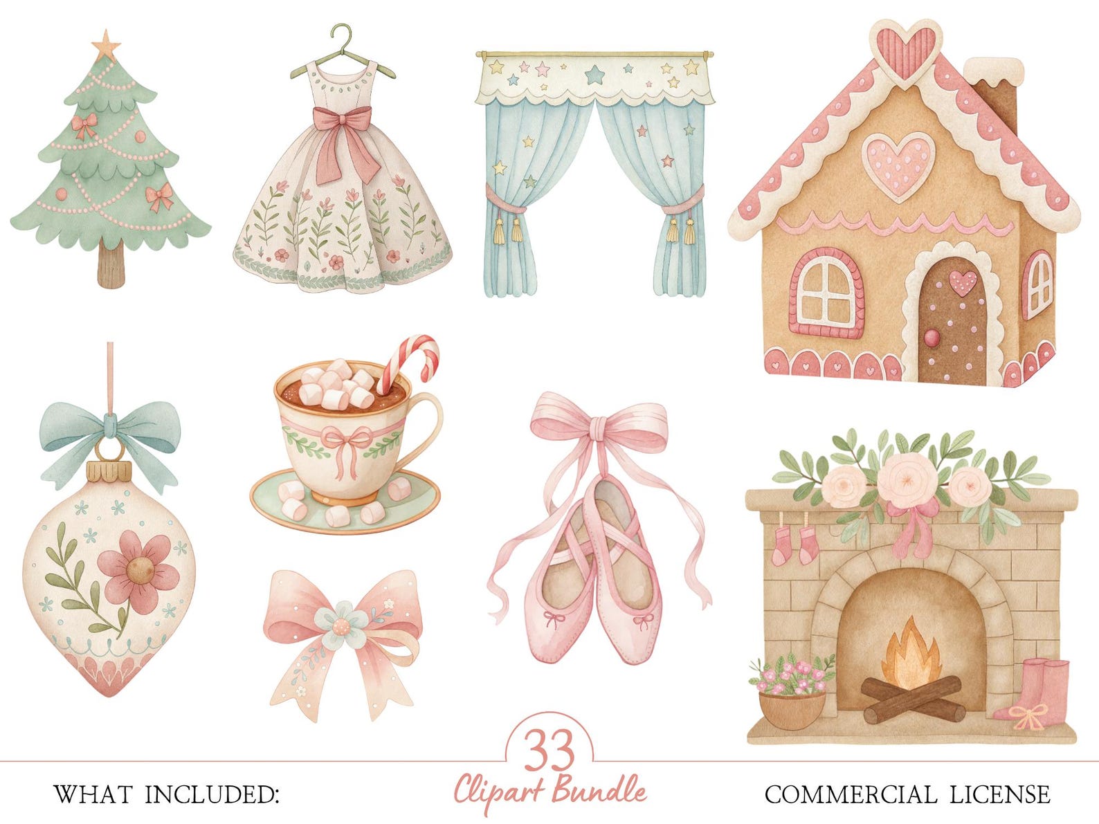 Watercolor Nutcracker Clipart Set: Classic Christmas Ballet PNG ...