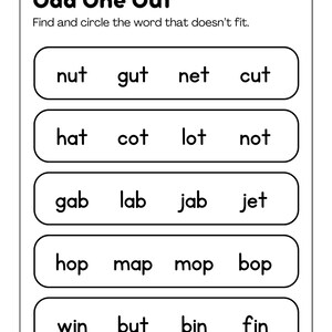 Printable Phonics Worksheets | 33-page CVC Word Practice Bundle for ...