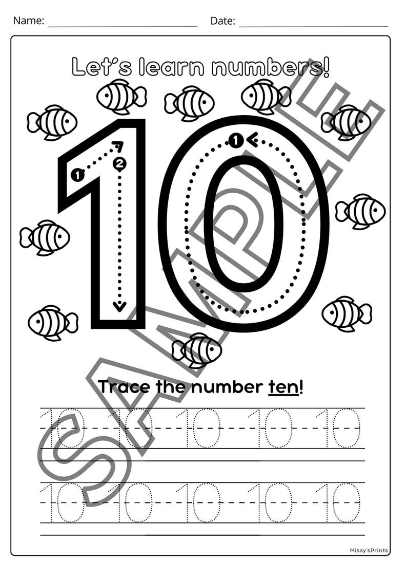 Printable Number Tracing Sheets | Counting Practice 0-20 With Tracing ...