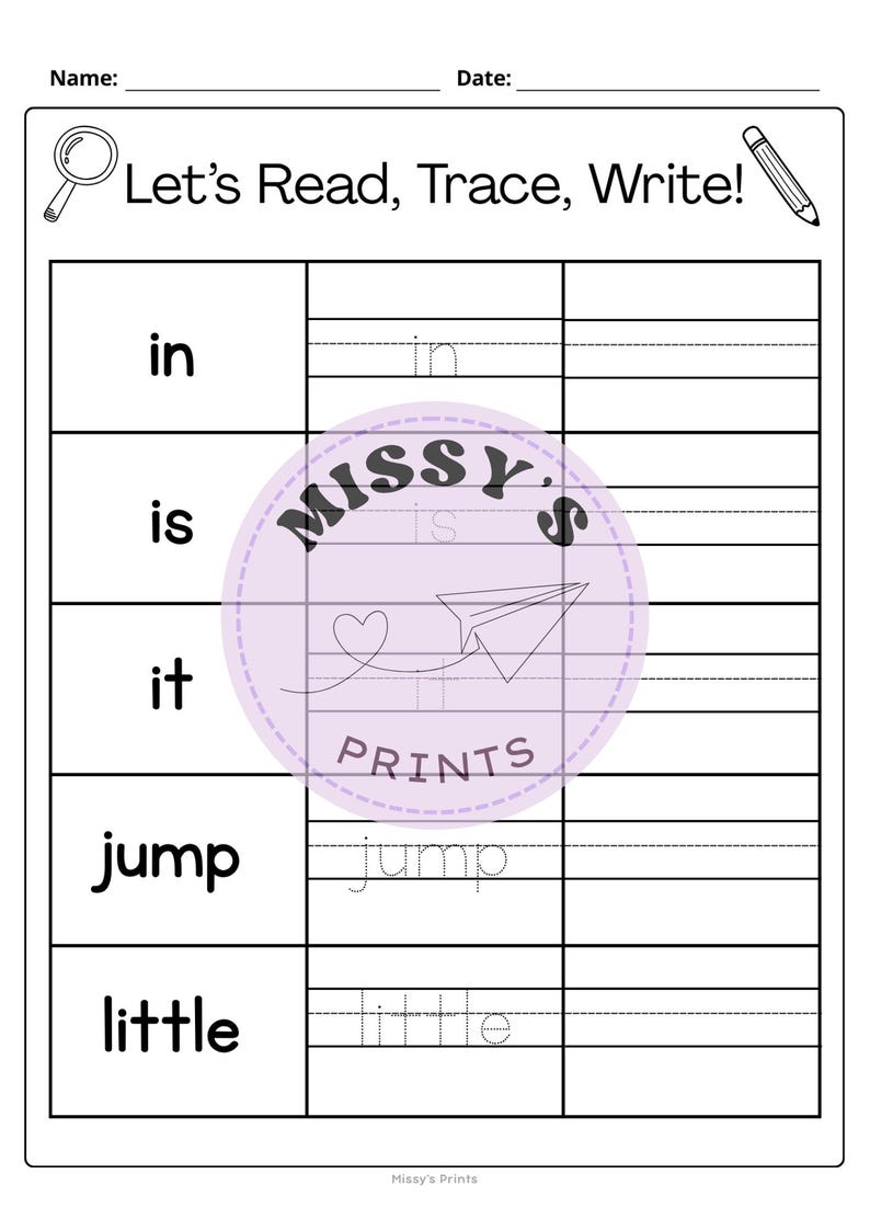 175 Printable Sight Words Worksheet Bundle (35 Pages) | Preschool and ...