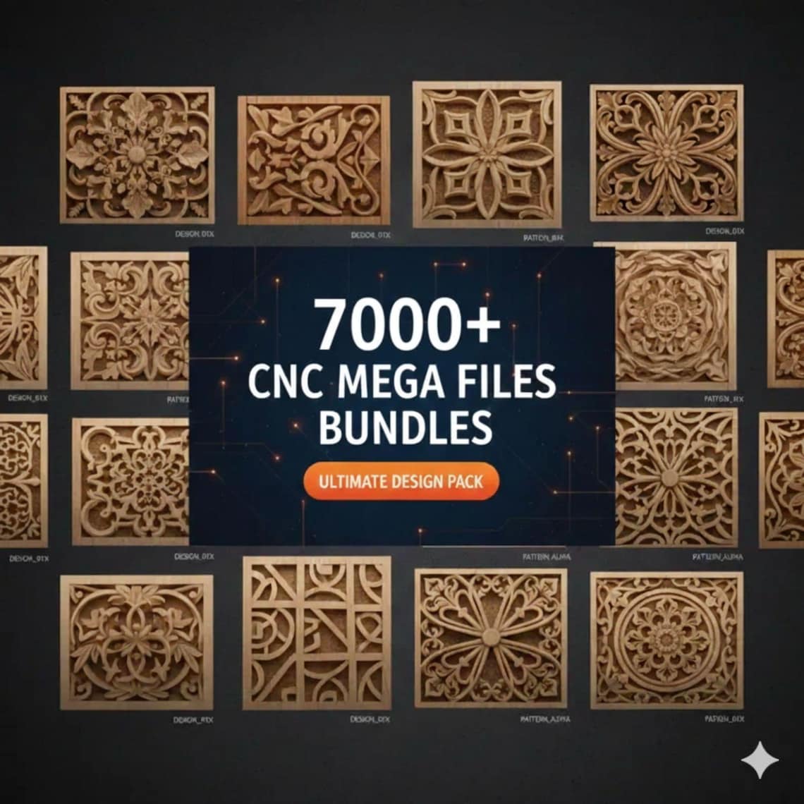7000+ CNC Mega Files Bundle for Router Machines, Wood Carving, 3D ...