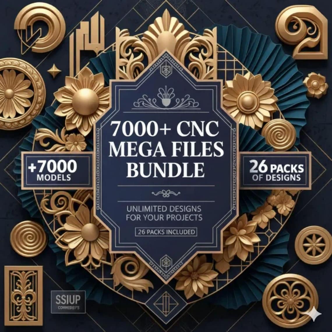 7000+ CNC Mega Files Bundle for Router Machines, Wood Carving, 3D ...
