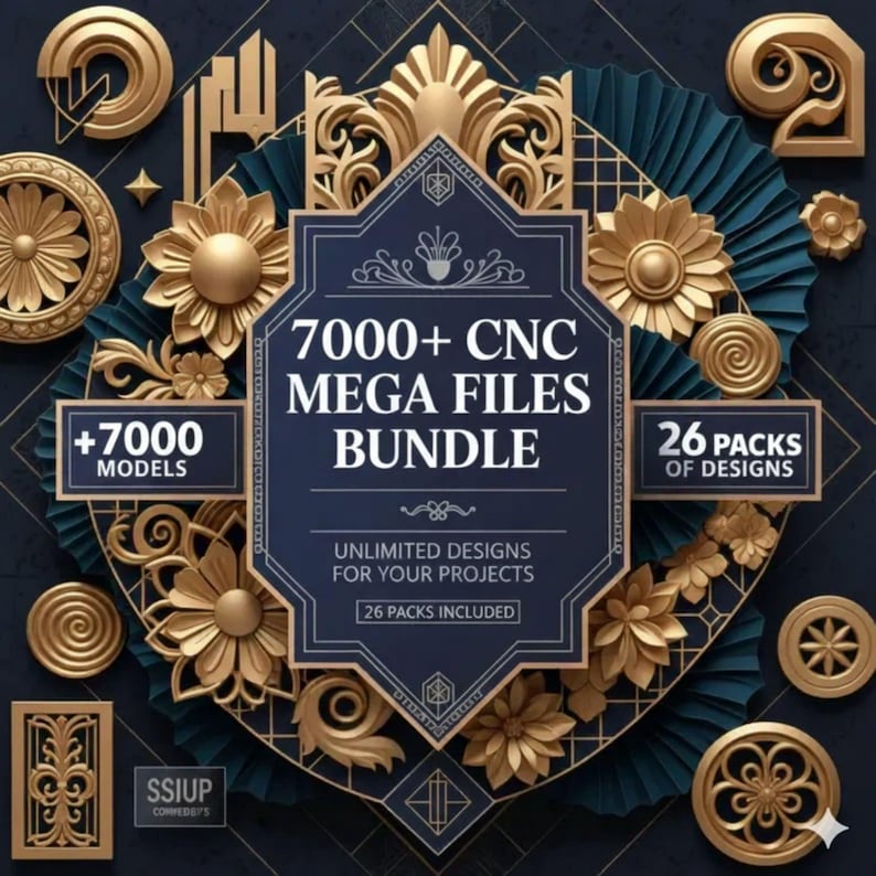 7000+ CNC Mega Files Bundle for Router Machines, Wood Carving, 3D ...