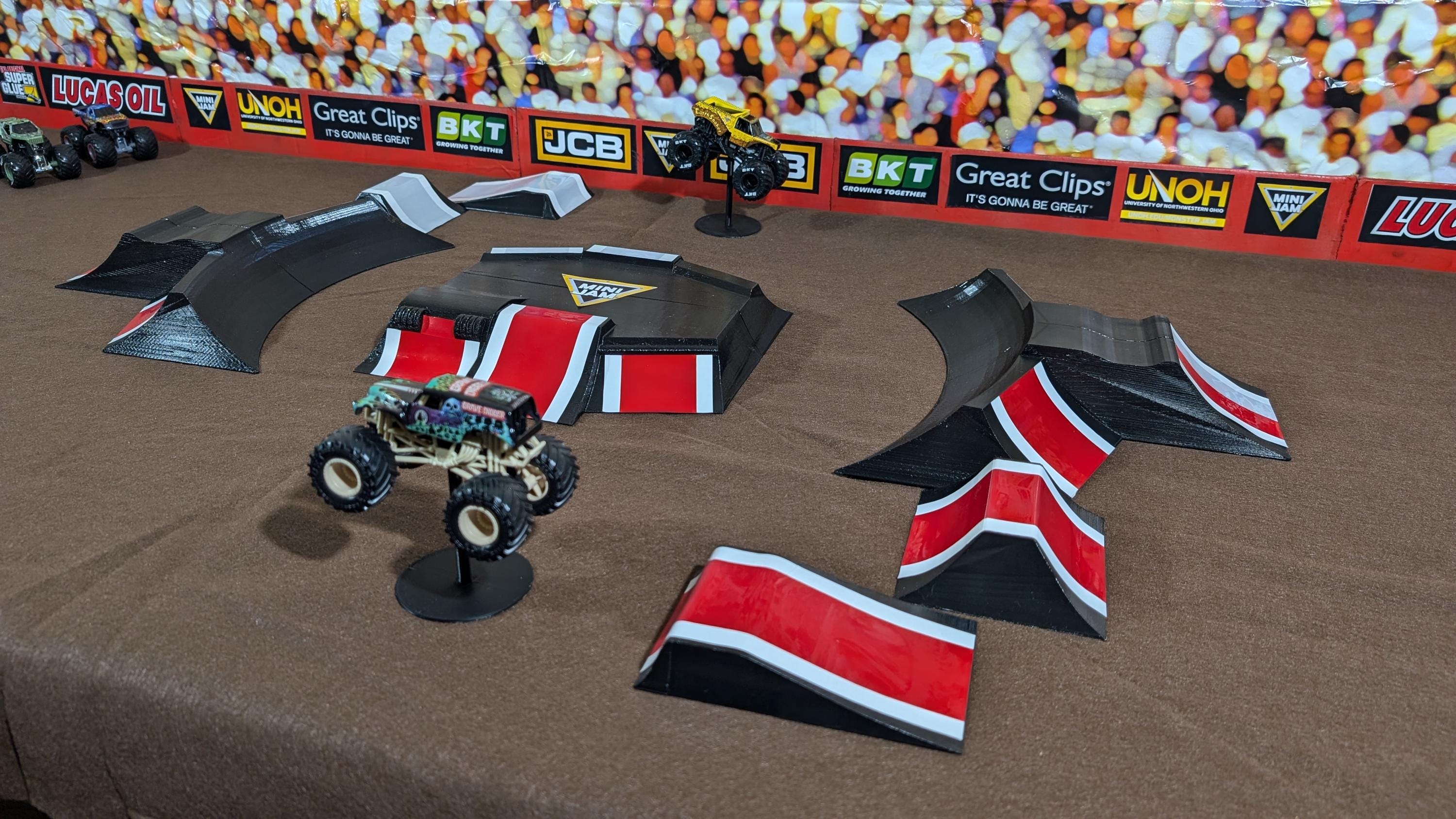 3D Printed Monster Truck Ramp Set: 1/64 Scale Diecast Arena - Etsy