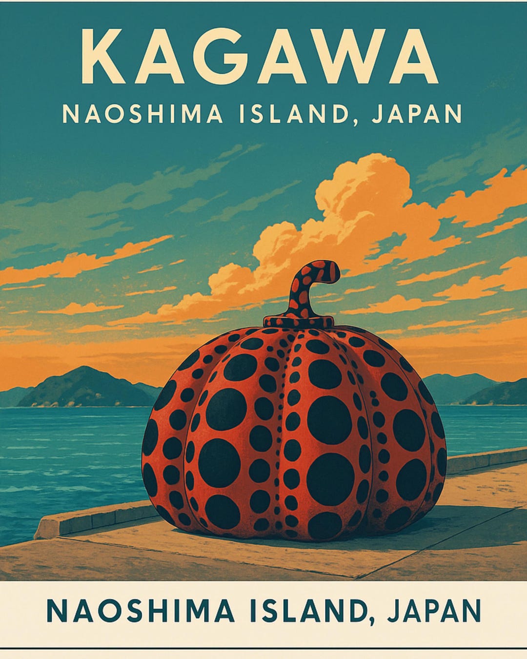 Kagawa Japan Poster Set – 1950s Vintage Travel Art (digital Download ...