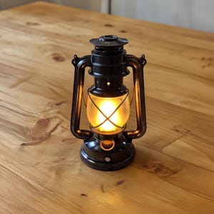 Dimmable Rustic Electric Lantern Lamp – Retro Camping Atmosphere Light ...