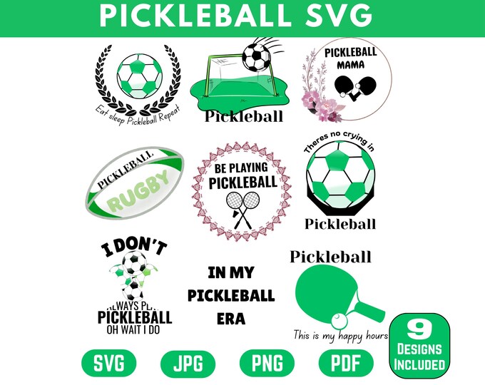 Pickleball SVG Bundle, Pickleball SVG, Pickleball Mom SVG, Pickleball ...
