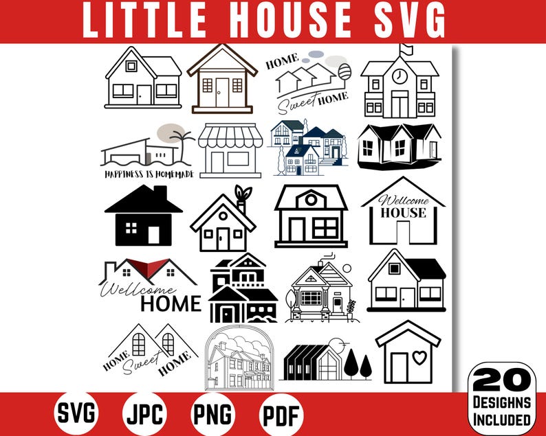Little House Svg, Simple House Svg, House Outline Svg, Little Houses ...