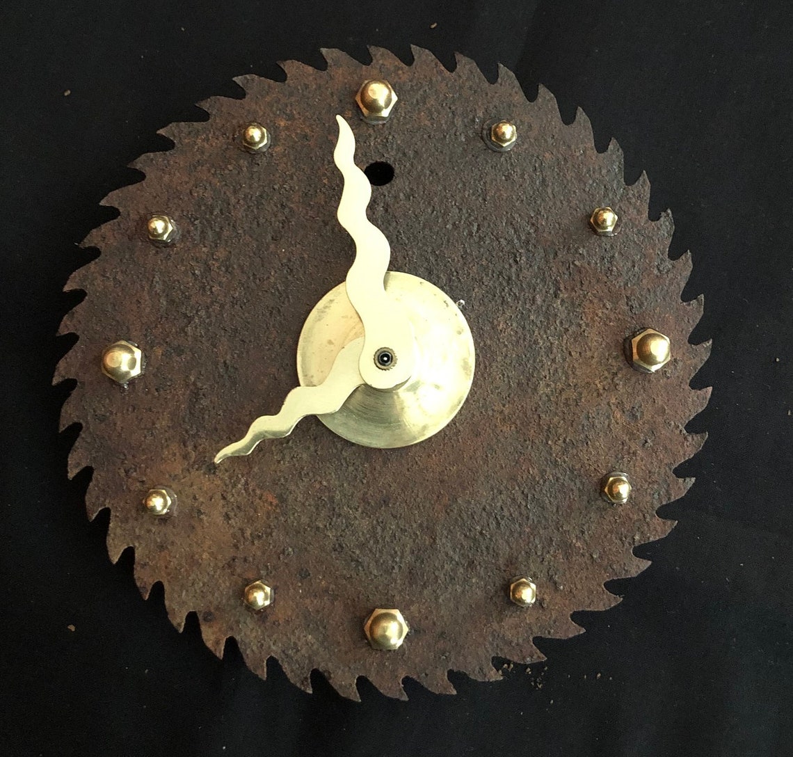 6.5 Vintage Saw Blade Clock - Etsy