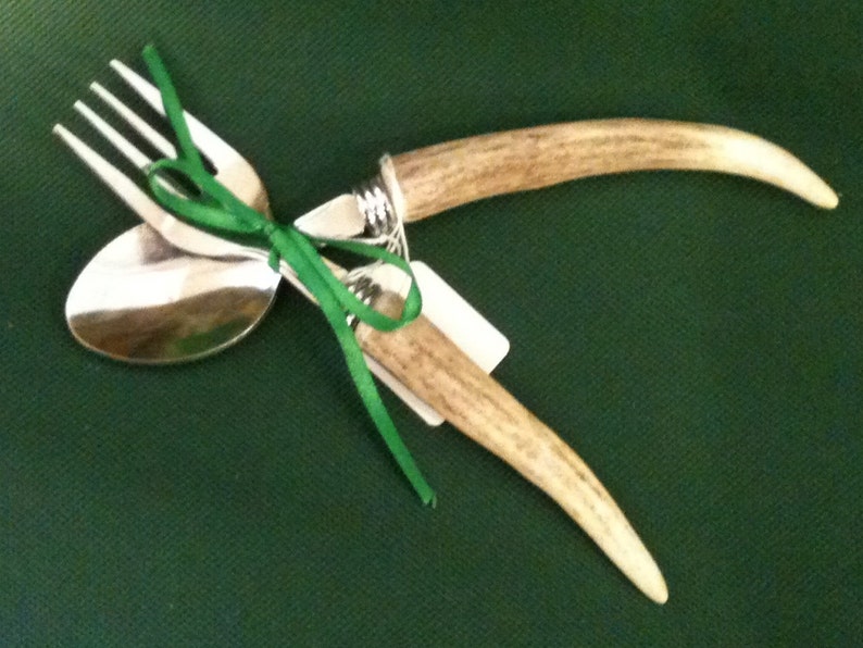 Antler Handled Child Sized Flatware Set | Etsy