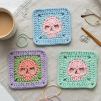 Bone Face Granny Square - Etsy