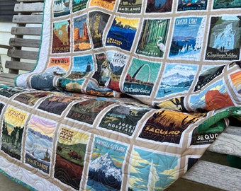 National Parks Quilt Handmade - Etsy