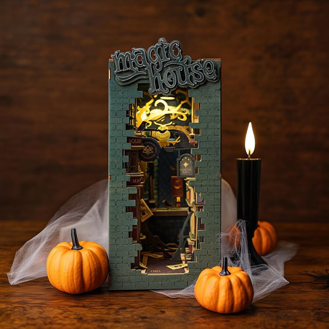 DIY Halloween Book Nook Kit – Spooky Booknook, Bookshelf Decor ...