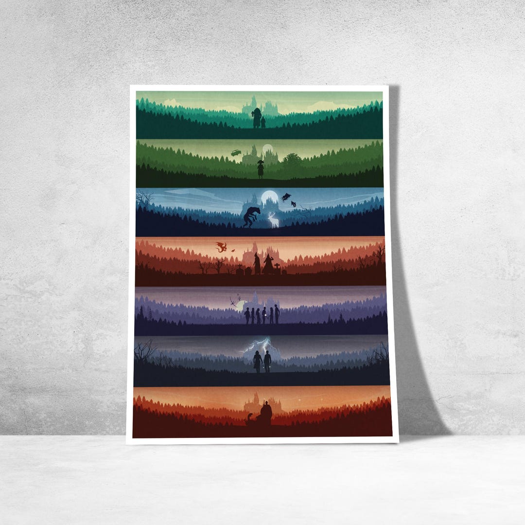 Inspired by Harry Potter – Complete 7 Books Decorative Poster ...