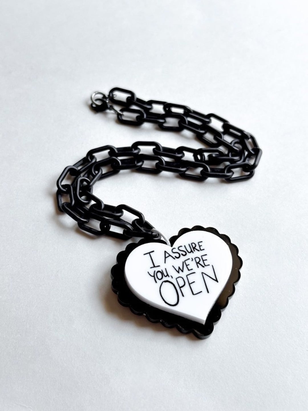 I Assure You We Are Open Clerks Acrylic Necklace - Etsy